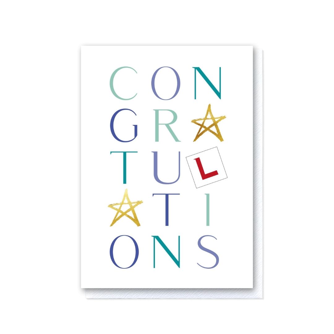 Congratulations Driving Test Blue – Grace Jackson Retail